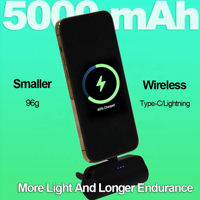 Superlight Fast Charging Portable 5000mAh Power Bank 96g With In Built ...