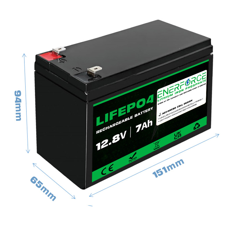 12V 7Ah EV LiFePO4 Battery Rechargeable With Buit In BMS For Children'S ...