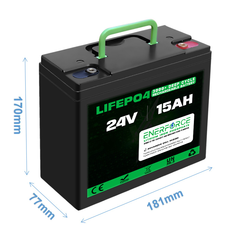 15AH 24V LFP Battery For Mobility Scooter Go Kart Golf Cart Goped